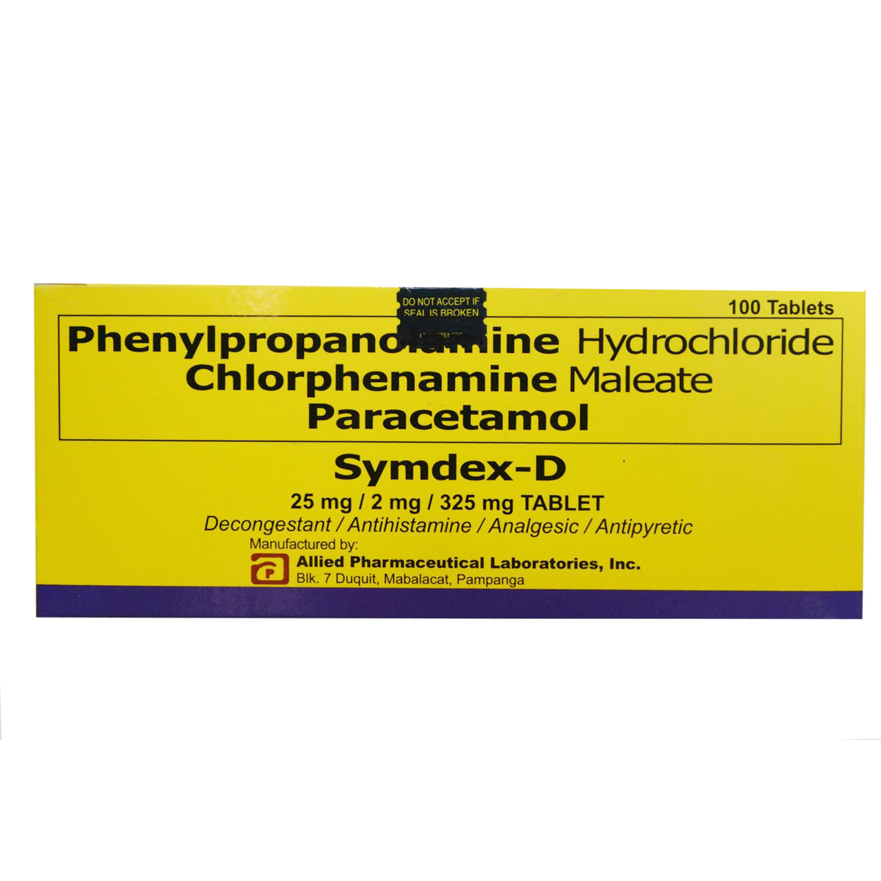 SYMDENX Paracetamol / Phenylpropanolamine Hydrochloride ...